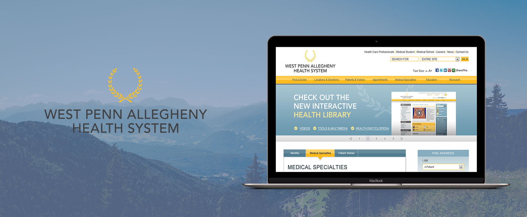 West Penn Allegheny Health System: Website Development - Media Genesis