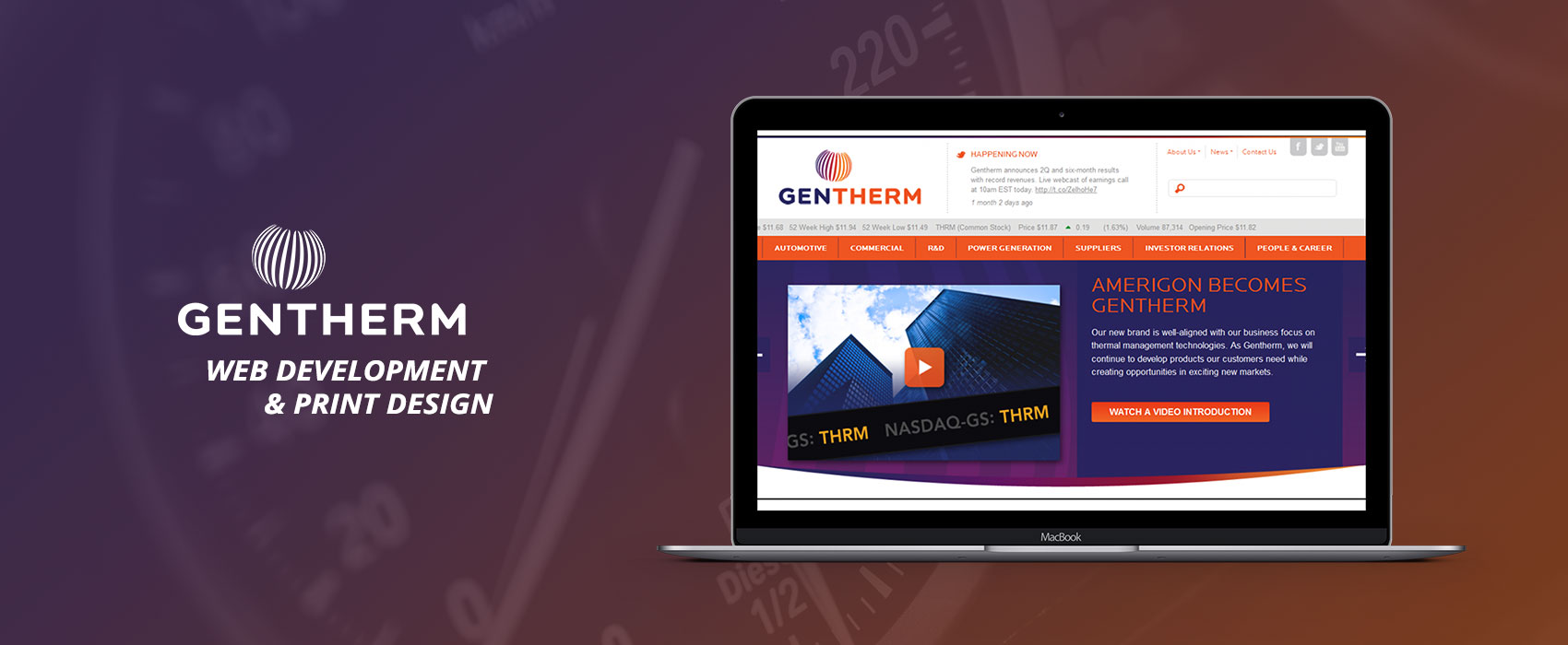 Gentherm/Amerigon: Web Development & Print Design - Media Genesis