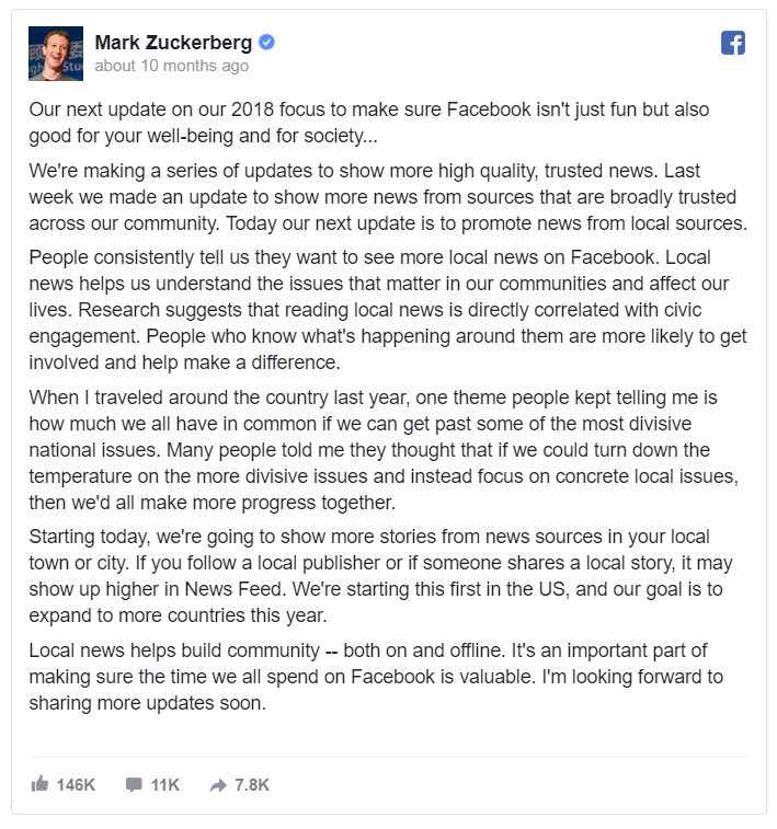 Facebook Updates in 2018 - Part 1 | Media Genesis » Media GenesisMedia ...